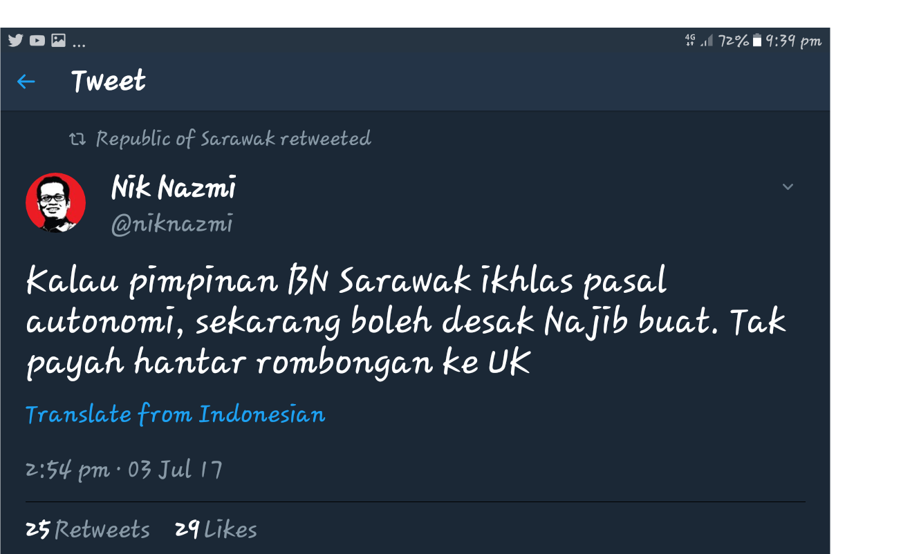 Nik Azmi/PKR Tidak Layak Mengkritik Tindakan Sarawak/Sabah Dari Konteks ...